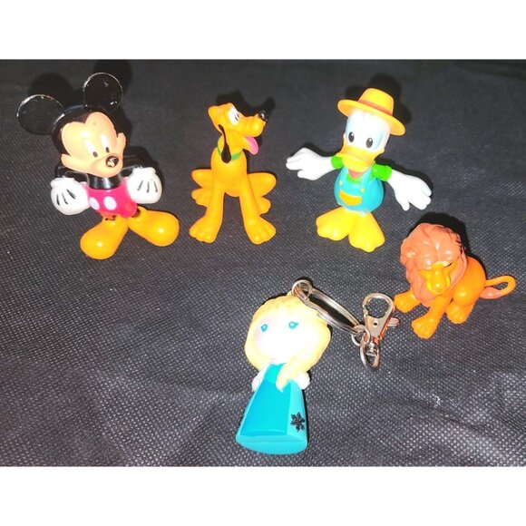 Disney | Toys | Vintage Disney Figurines Elsa Keychain Set | Poshmark
